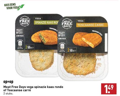 Meat Free Days Vega Spinazie Kaas Rondo Of Toscaanse Carré Aanbieding