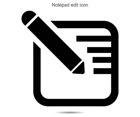 Notepad Edit Icon 24760559 Vector Art At Vecteezy