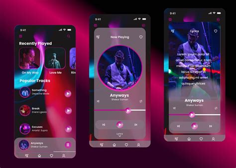 Music Streaming App Ui Design By Sarah Khan On Dribbble