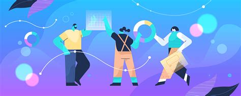 차트 및 그래프 데이터 분석 디지털 마케팅 기획 전략에 대한 통계 정보를 분석하는 사업가 테크놀로지에 대한 스톡 벡터 아트 및