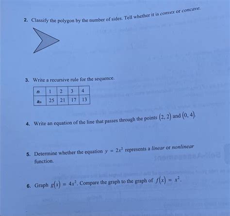 Solved Classify The Polygon By The Number Of Sides Tell Chegg Com