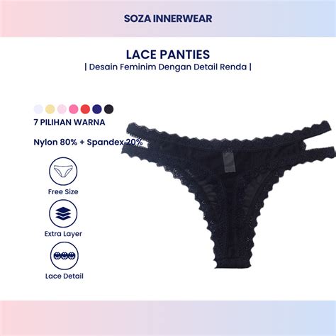 Jual Celana Dalam Wanita 557 Semi Transparan Tipis Motif Pita Kecil Ada Extra Bawahan Kain Miss