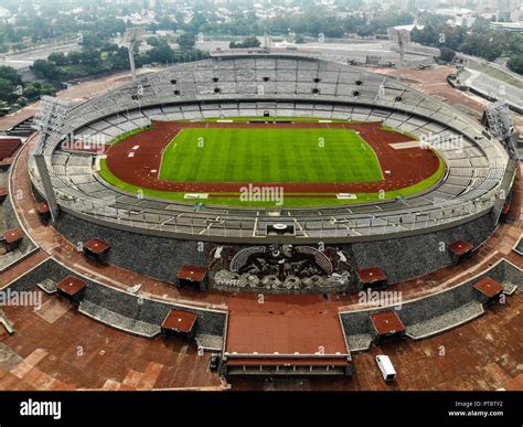 Aerial View Of The University Olympic Stadium Home Of The Soccer Team