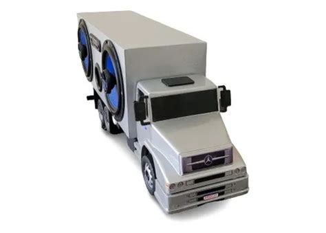 Caminhão Mb 1620 Baú Caixa De Som Bluetooth Usb Miniatura Parcelamento Sem Juros