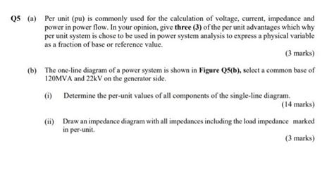 Solved A Per Unit Pu Is Commonly Used For The Chegg Com