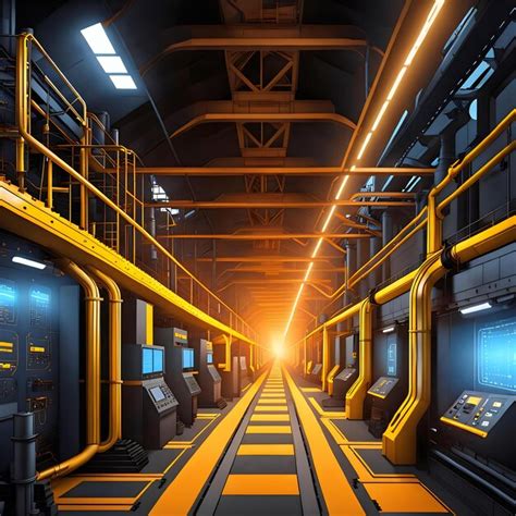 Modern Underground Coal Mining Technology Premium Ai Generated Image