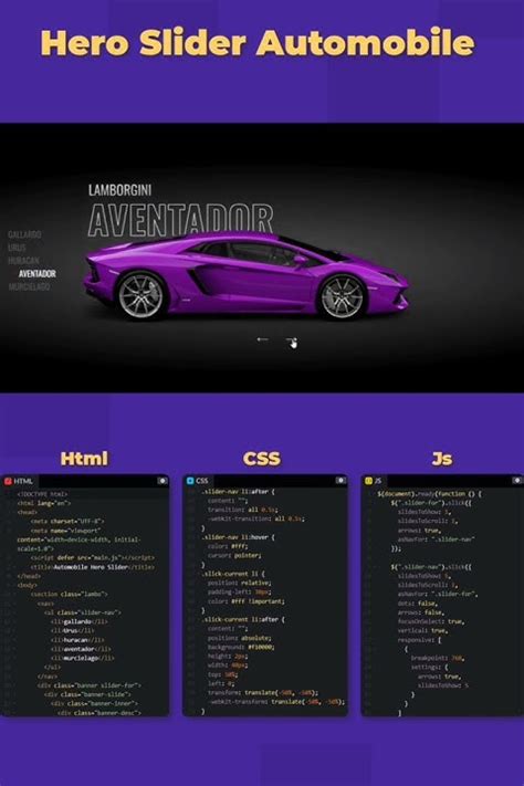 Automobile Hero Section Slider Animation 💡coding Programming