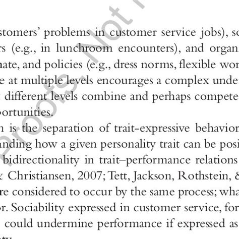 Pdf Trait Activation Theory Applications Developments And Implications For Person Workplace Fit