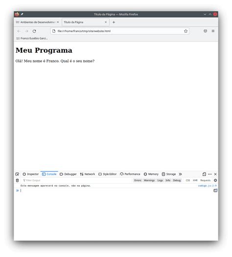 Development Environments Javascript Programming Setup · Franco Garcia