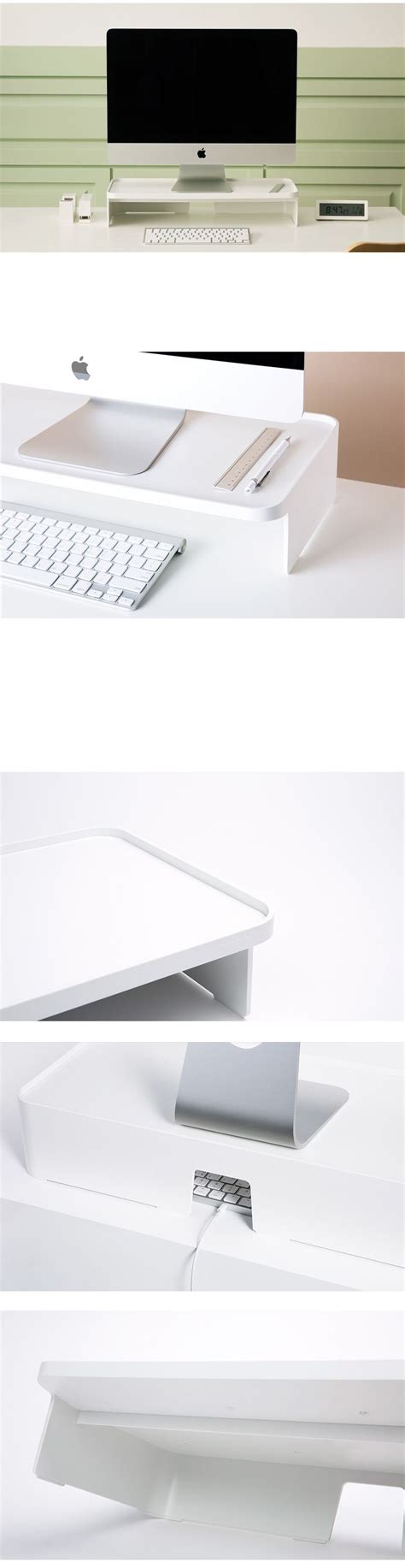 데스크테리어 컴퓨터 모니터 받침대 선반 거치대 모니터높이조절 컴퓨터책상정리 오늘의집 쇼핑
