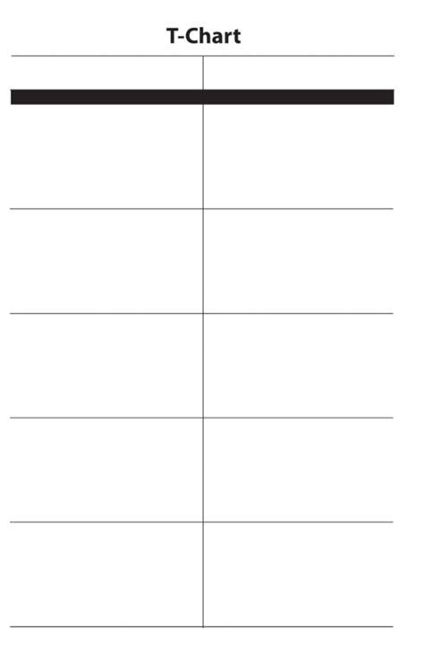 T Chart Template Free Word Templates