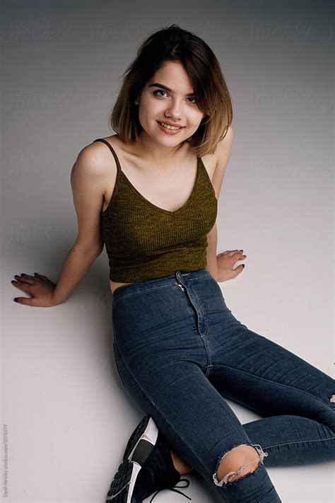 Pretty Teen Girl Smiling At Camera By Stocksy Contributor Danil