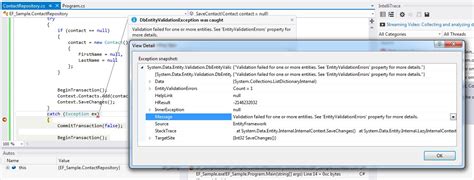 C Entity Framework Issues In Dbcontexttransactionrollback