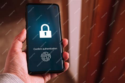 Premium Photo Biometric Authentication Concept Smartphone With