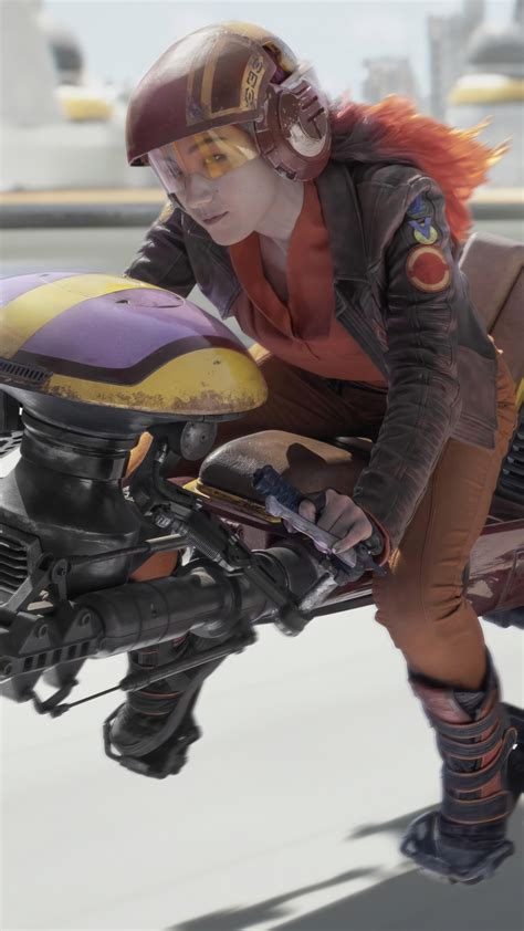 Sabine Wren Speeder Bike Ahsoka 4k 8171l Wallpaper Pc Desktop