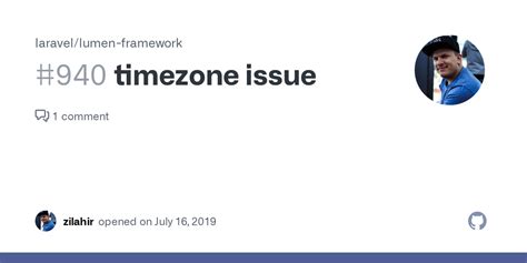 timezone issue · issue 940 · laravel lumen framework · github