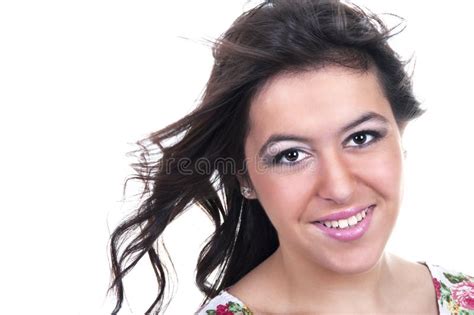 Latina Joven Sonriente Aislada Imagen De Archivo Imagen De Muchacha Encantador