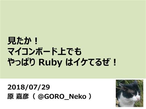 mruby and microcomputer board ppt