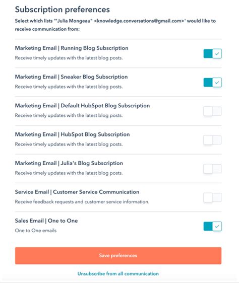 add an unsubscribe link to one to one emails