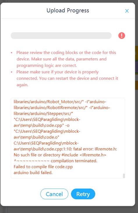 Compiler Can T Find Header MBlock Extensions Makeblock Forum