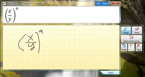 Windows 7 Math Input Panel Screenshots