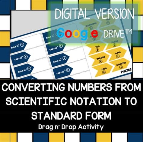 Converting From Scientific Notation Digital Drag N Drop Puzzle