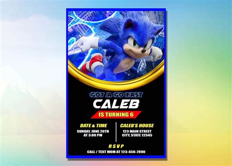 Sonic Birthday Invitations Template Content Calendar Template