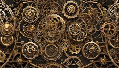 Premium Photo Steampunk Machinery Marvel Brass Gears And Vintage Dials