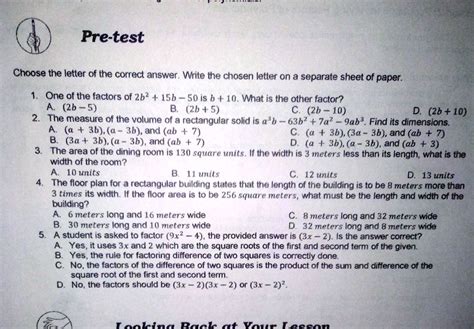 Choose The Letter Of The Correct Answer Write The Chosen Letter On A