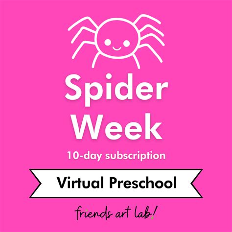 Virtual Preschool Spider Week Friends Art Lab