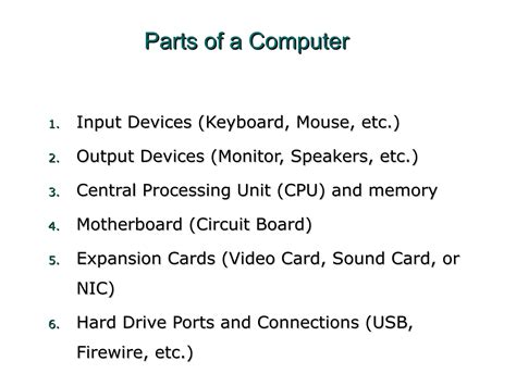 Computerbasics Hardware Of Computer System Ppt