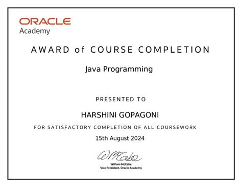 Gopagoni Harshini On Linkedin Javaprogramming Oraclecertified