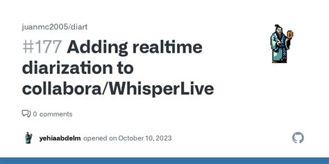 Adding Realtime Diarization To Collabora WhisperLive Issue Juanmc Diart GitHub
