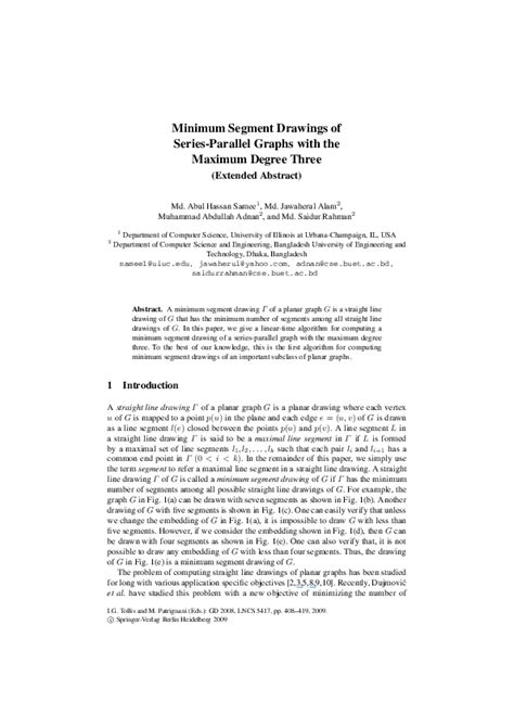 pdf minimum segment drawings of series parallel graphs with the