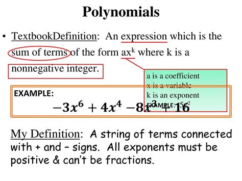 polynomials − ppt download