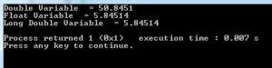 C Double Declaration Limits Size Etc