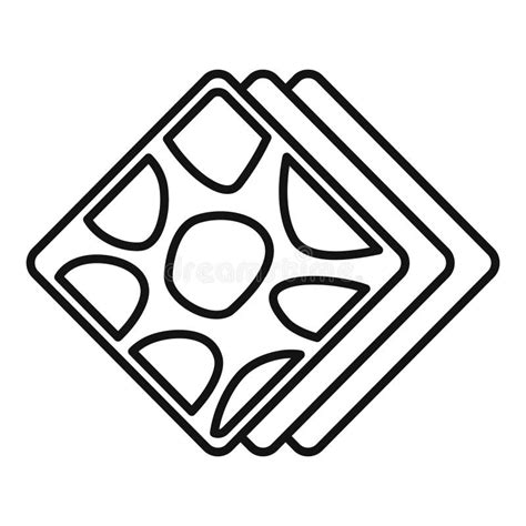 Stack Of Paving Slabs Icon Representing Construction And Flooring Stock