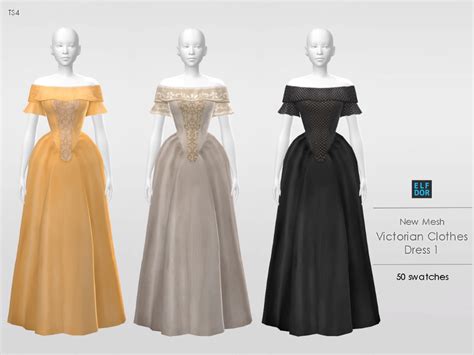 Victorian Clothes Set Dress 1 Sims 4 Dresses Dress Sims 4