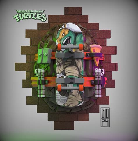 Stl File Tmnt Mikey Shell Decoration 🐚 ・3d Printable Model To Download・cults