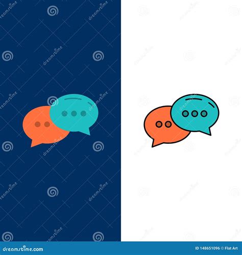 Chat Chatting Conversation Dialogue Icons Flat And Line Filled Icon