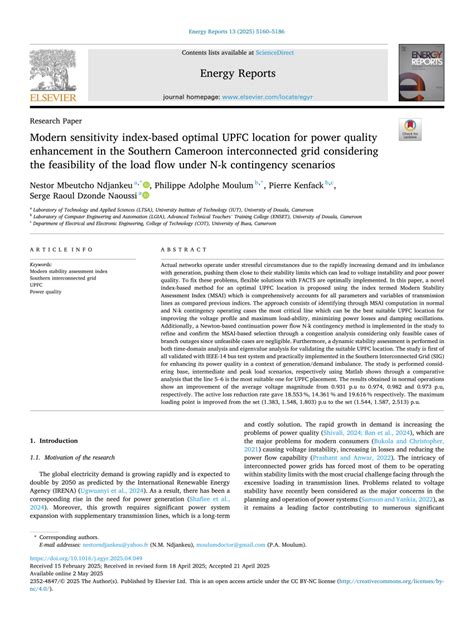 Pdf Modern Sensitivity Index Based Optimal Upfc Location For Power Quality Enhancement In The