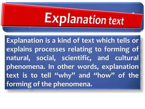Explanation Text Ppt