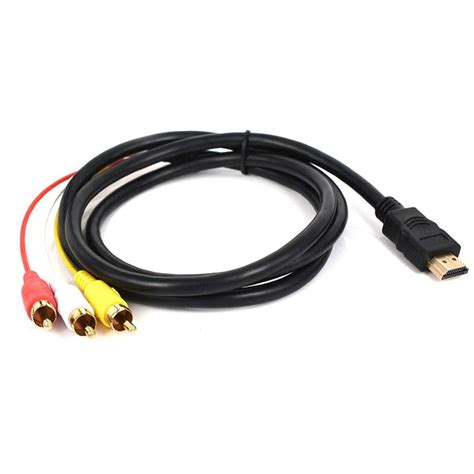 USB to 3RCA Cable, 1.4M/5ft USB Male to 3 RCA Male Jack Splitter Audio ...