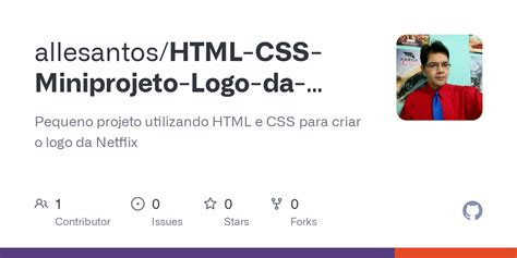 Github Allesantosmini Projeto Em Html Css Logo Da Netflix Pequeno
