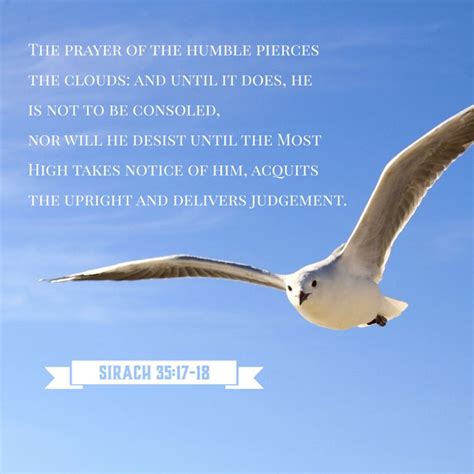 Sirach 3517 18 The Prayer Of The Humble Pierces The Clouds
