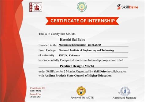 Keerthi Sai Babu On Linkedin Internship Productdesign Skilldzire