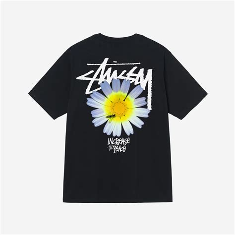 스투시 Itp 플라워 티셔츠 블랙 Stussy Kream