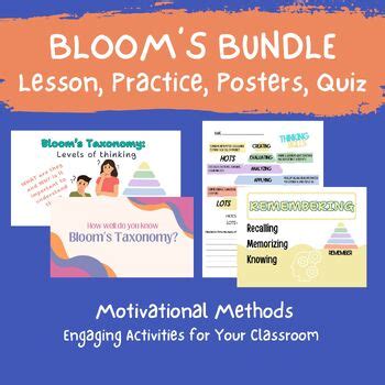 Bloom S Taxonomy Thinking Skills Lesson Posters And Practice For Middle Babe