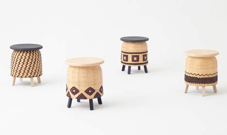 Nendo S Tokyo Tribal Furniture Incorporates Bamboo Baskets