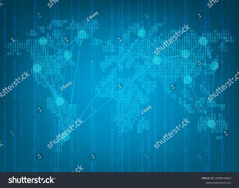 Blue Binary Code Number Digital Number Stock Vector Royalty Free